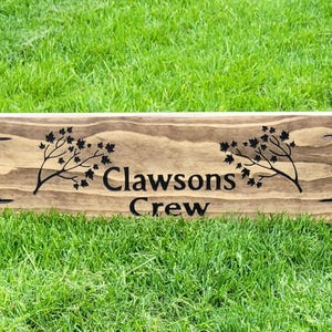 Rustic Wooden Name Sign, Personalized Broken Board Effect Carved Wooden ...