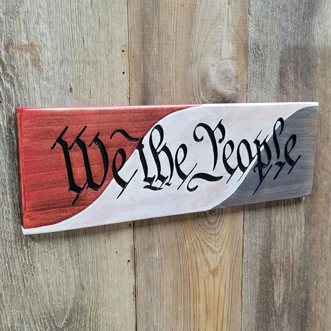 We the People Sign, American Flag Wall Art, Patriotic Wall Decor, Gifts ...