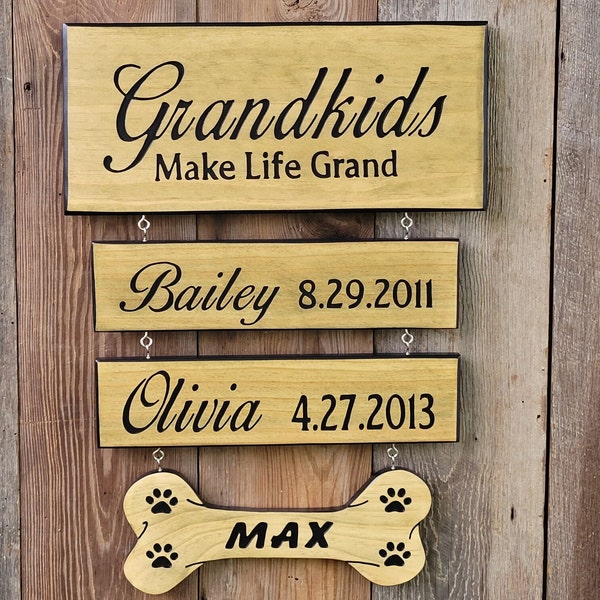 Wooden Grandkids Sign - Etsy