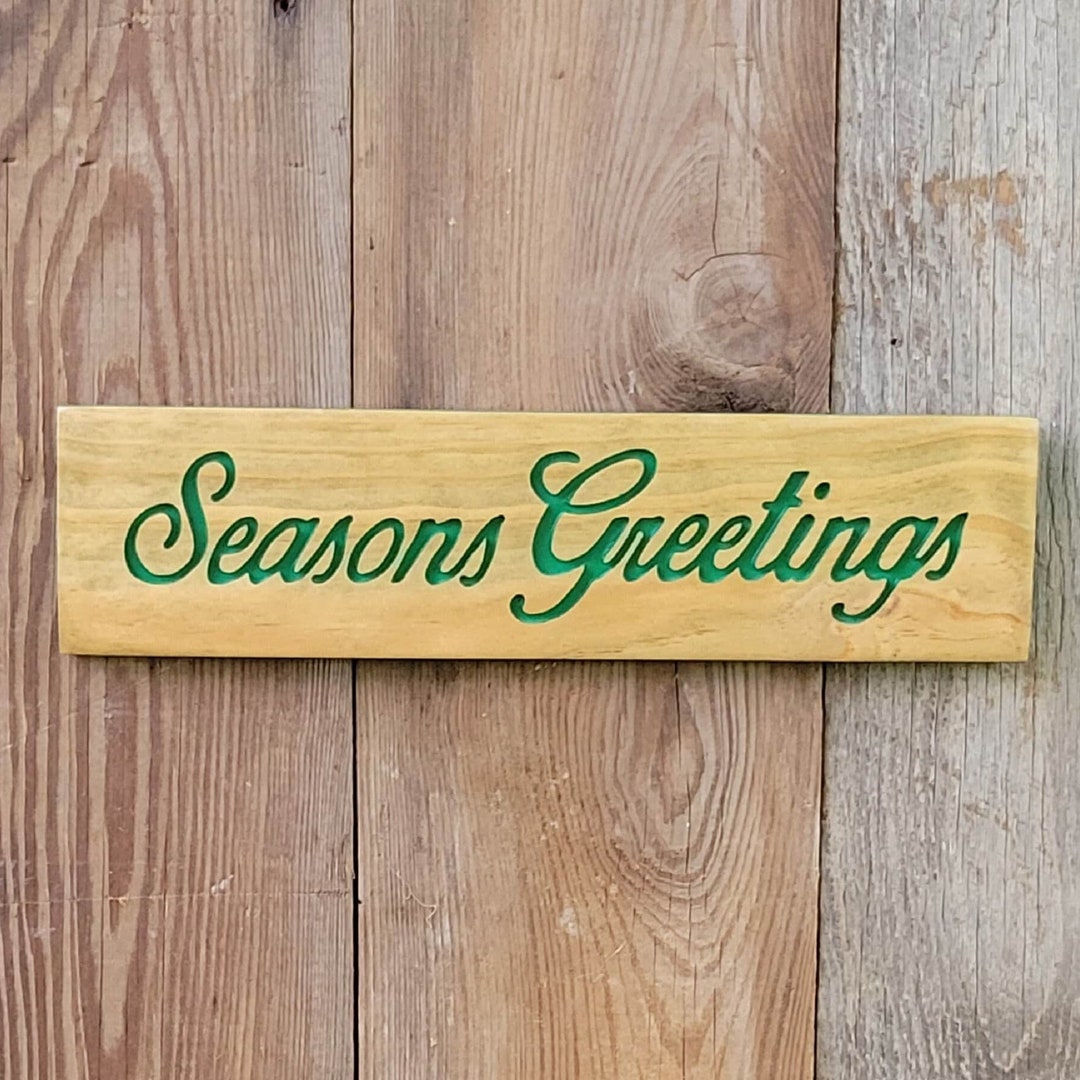 Seasons Greetings, Holiday Decor, Farmhouse Christmas Decor, Shelf ...