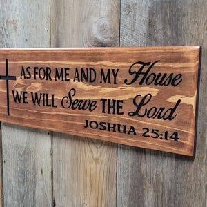As for Me and My House, We Will Serve the Lord, Carved Wooden Sign ...