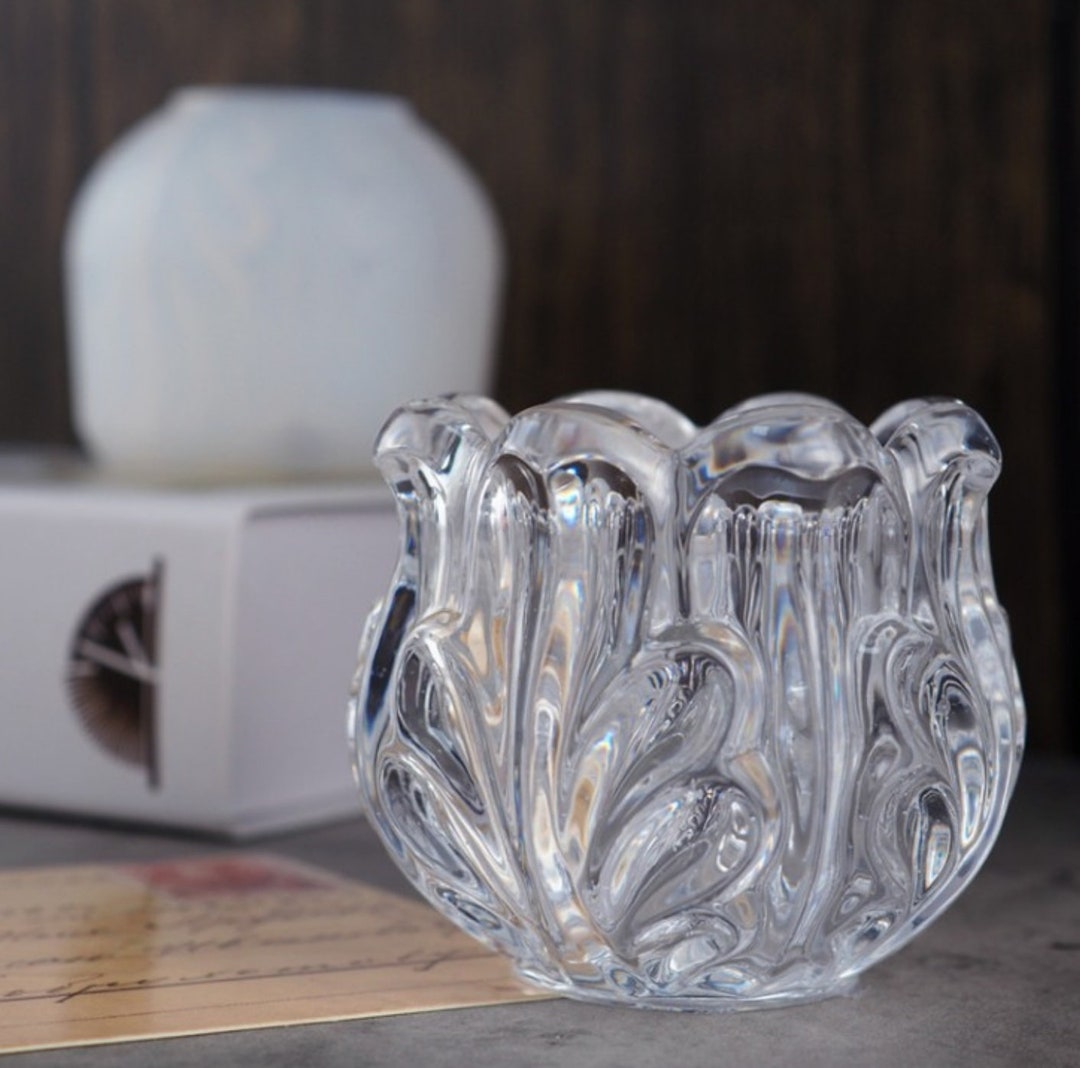 Lotus Container Silicone Mould | Resin Ash Tray, Flower Pot 3D Mold - Etsy