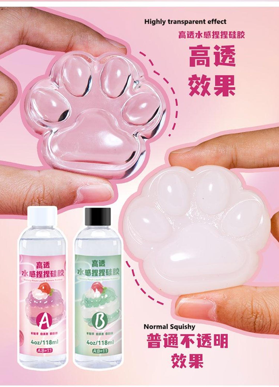 Transparent Squishy Silicone Liquid, DIY Squishy, Squishy Liquid ...