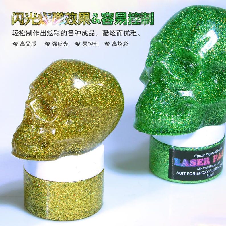 Laser Glitter Resin Color Paste, Iridescent Sparkle, 50ml - Etsy