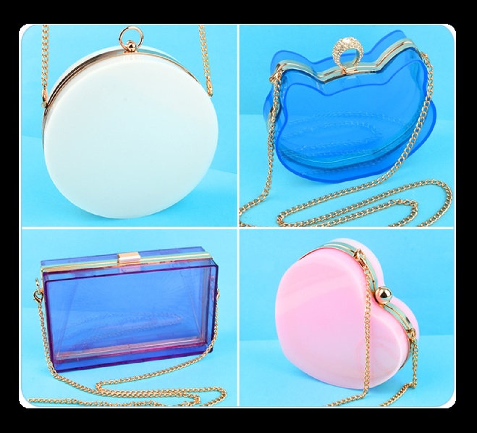 Clutch Bag Mold Set Shaker Bag Mold Set Silicon Mold Handbag Mold UV ...