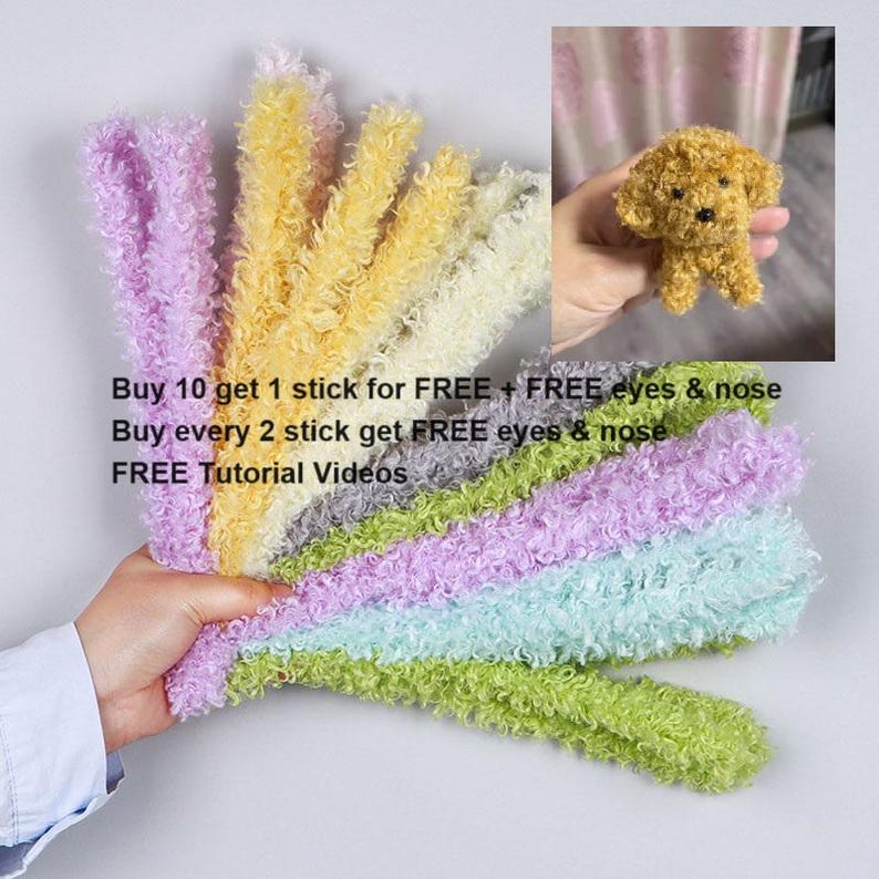 20mm Thickness Curly Chenille Piping, Pipe Cleaner, 1 Meter Chenille ...