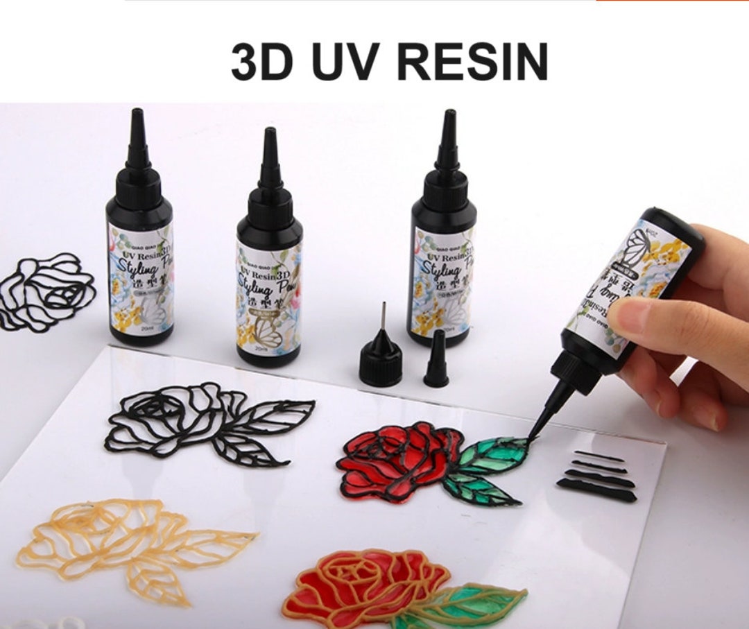 3D UV Resin | UV Resin | Draw on UV Resin | Resin Craft | Resin Art - Etsy