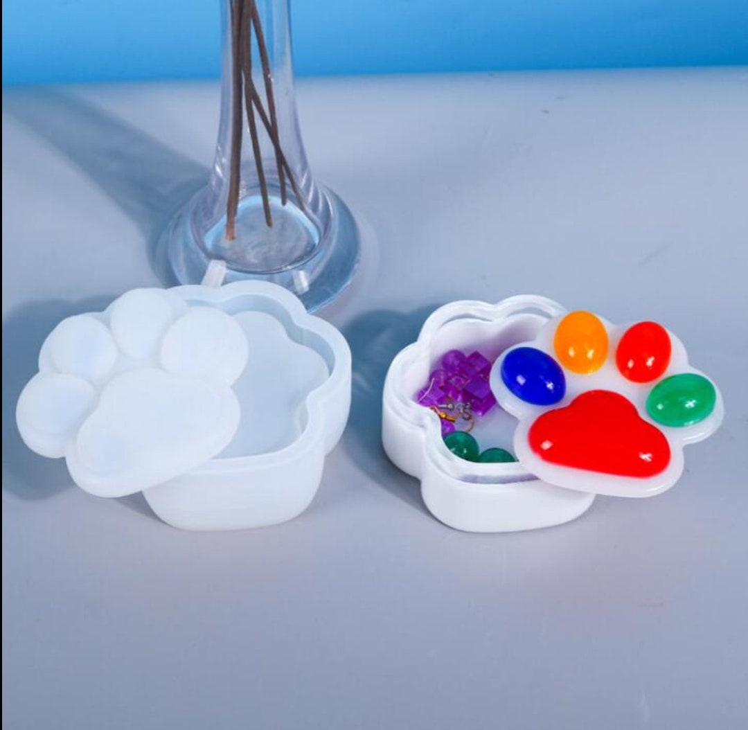 Paw Container Mould | Kawaii Container Mould | Uv Resin Mould | Silicon ...