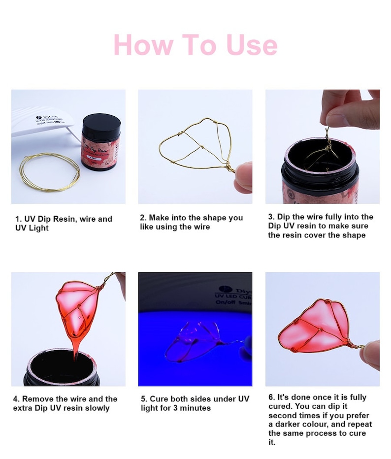 Color Dip UV Resin for Wire Flower, DIY Craft - Etsy
