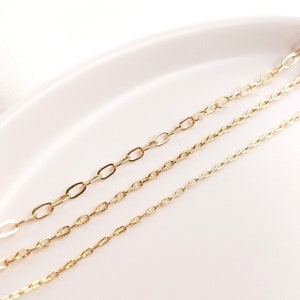 2 Meter Korean 14K Rectangular Chain | 14K Plated Pure Copper Chain ...
