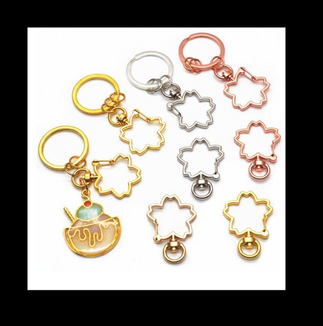 Sakura Key Ring | Key Ring | Key Chain | Rose Gold Key Ring | Silver ...