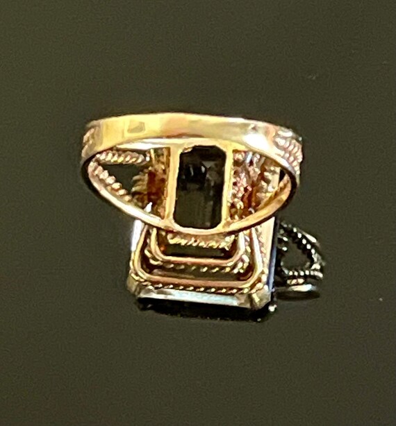 Massive vintage 14k solid gold natural smoky quartz c… - Gem