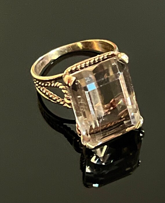 Massive vintage 14k solid gold natural smoky quartz c… - Gem
