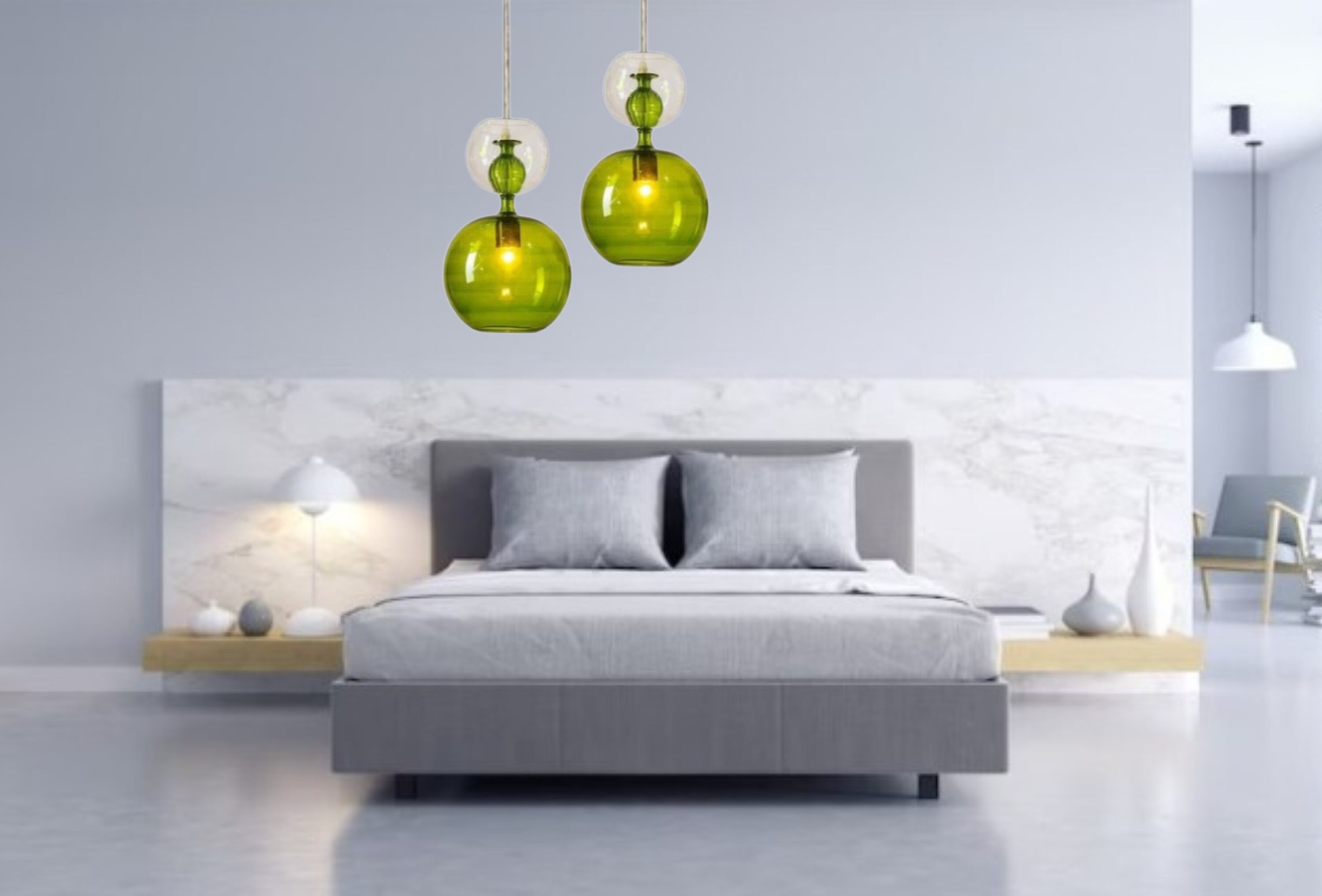 Green Glass Light Fixture Handmade Glass Light Fixture for - Etsy