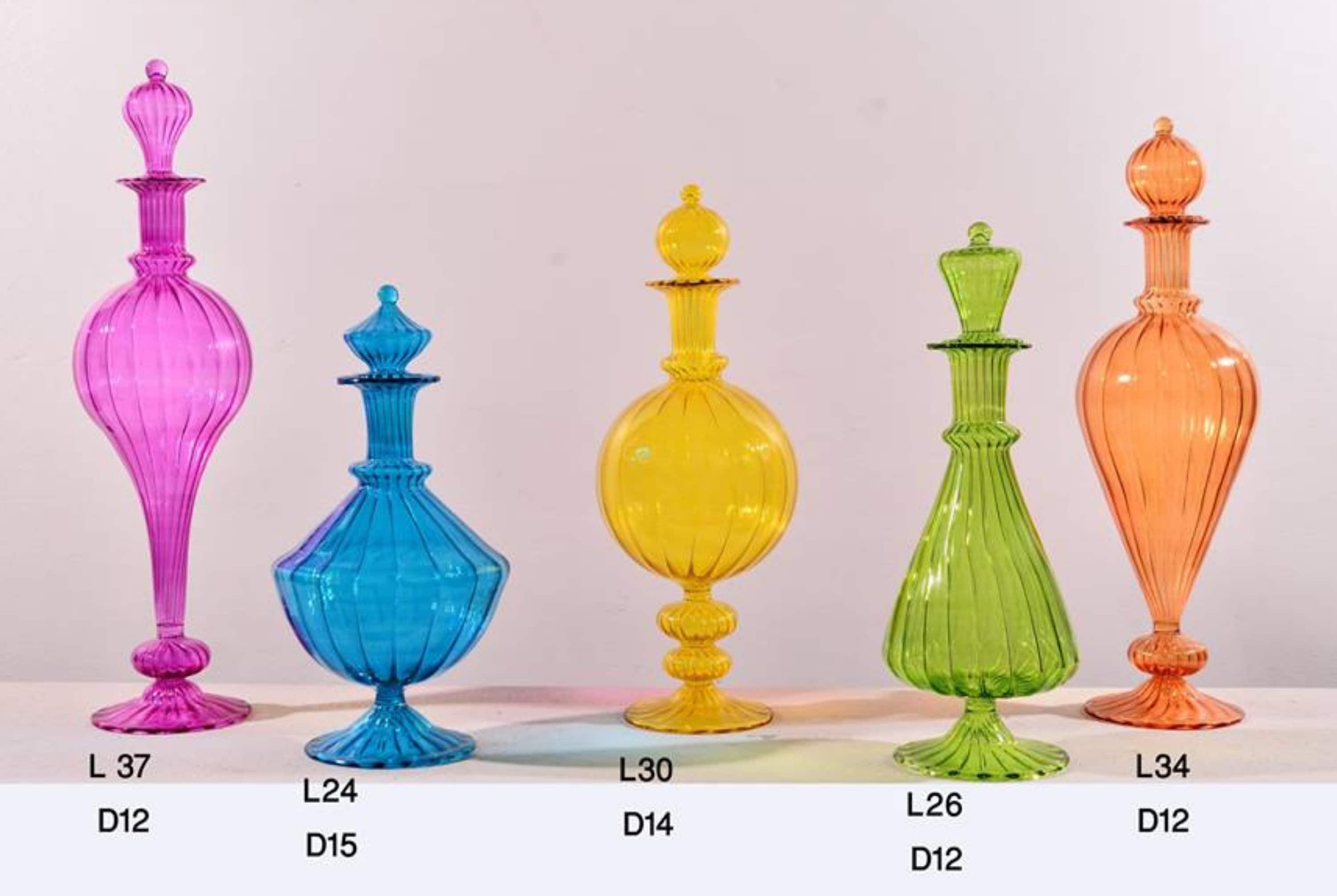 Blown Glass Decanter Set/ Handmade/Home decoration /Pyrex | Etsy