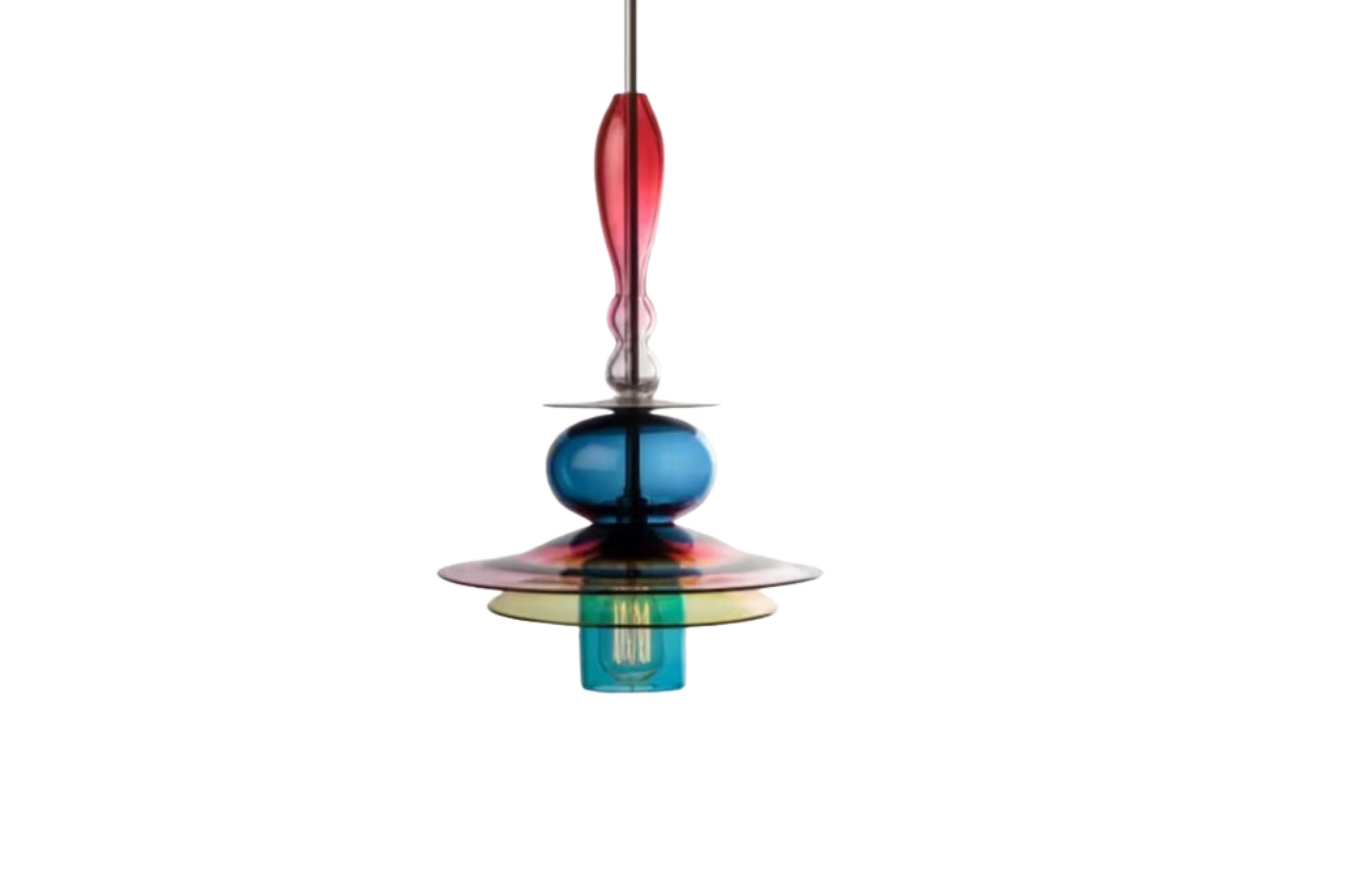 Blown Glass Pendant Light for Kitchen Island - Etsy