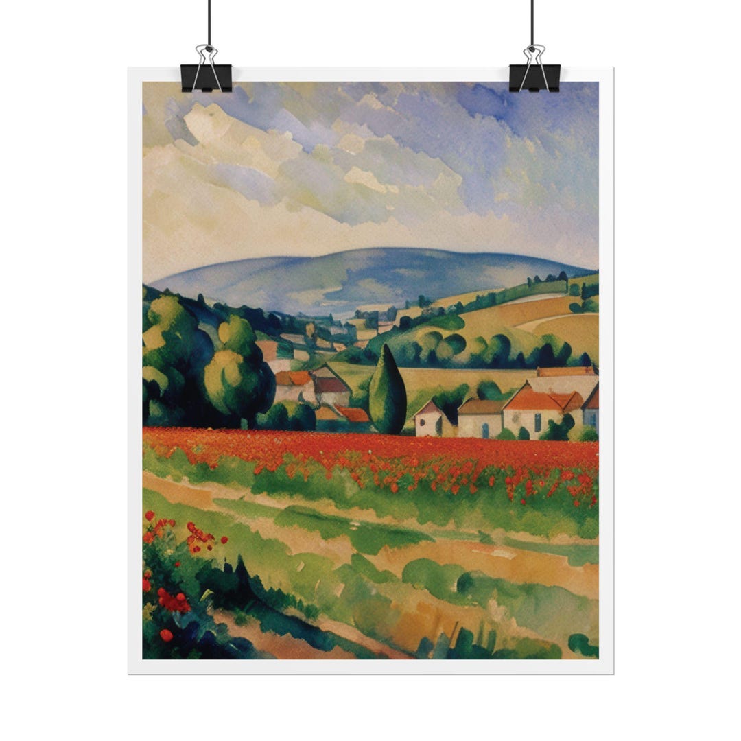Poppy Field Impressionism Painting Poster Artwork Inspired by Claude ...