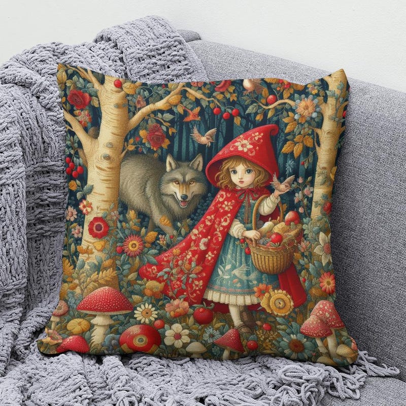 Red Riding Hood Pillows - Etsy