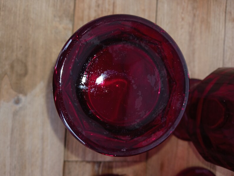 These Are 6 Vintage Viking Ruby Red Georgian Honeycom Drinking Glasses ...