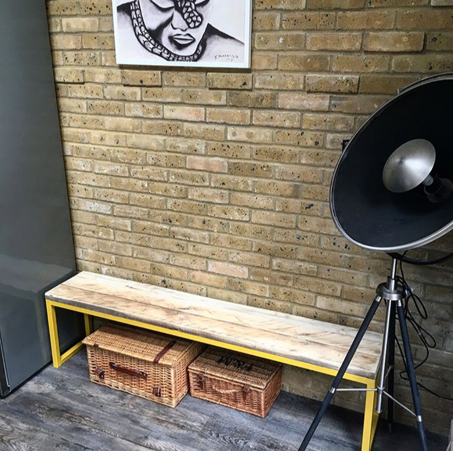 Scaffold Board Bench With Industrial Steel Frame / Bistro Cafe - Etsy