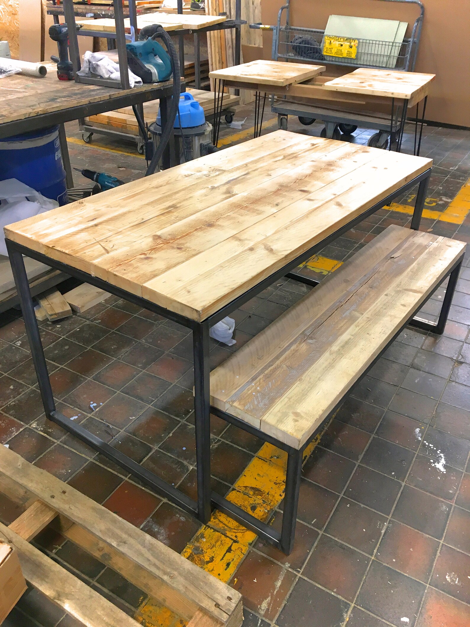 Scaffold Board Dinning Table / Industrial Table , Reclaimed , Rustic ...