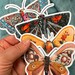 Boho Aesthetic Butterfly Sticker Pack, Granola Girl Aesthetic, Doily ...