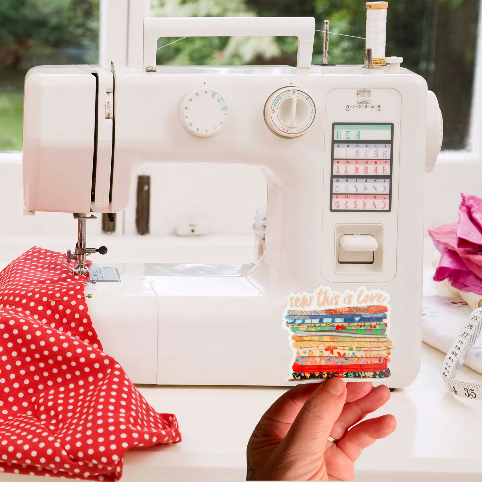 Sew This is Love, Cute Sewing Stickers, Sewing Machine Sticker ...