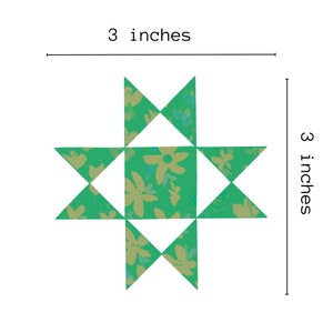 Ohio Star Quilt Block Sticker, Sewing Stickers, Quilting Stickers ...