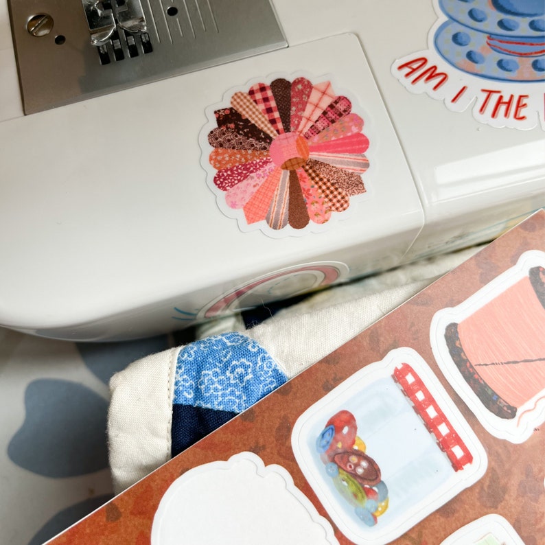 Sewing Sticker Sheet, Funny Sewing Stickers, Sewing Machine Sticker ...