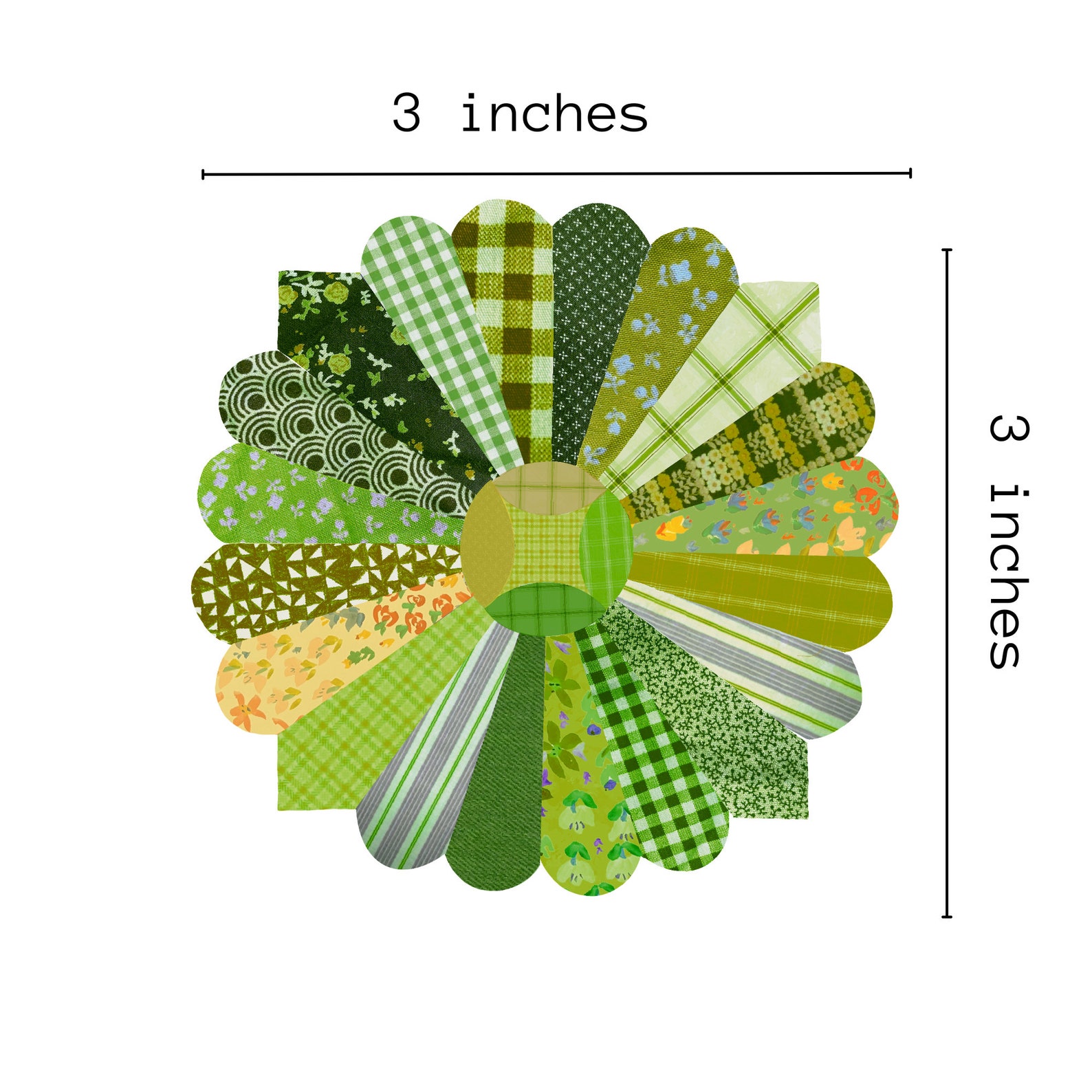 Retro Green Quilt Flower Sticker, Sewing Stickers, Quilting Stickers ...