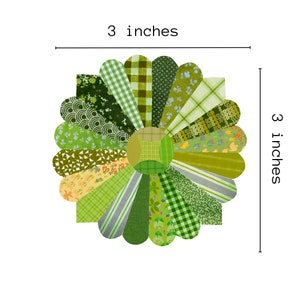 Retro Green Quilt Flower Sticker, Sewing Stickers, Quilting Stickers ...