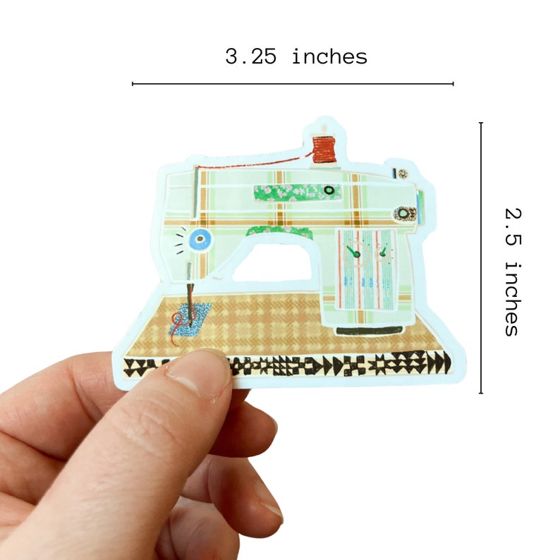 Retro Sewing Machine Sticker Quilt Sewing Stickers Vintage - Etsy