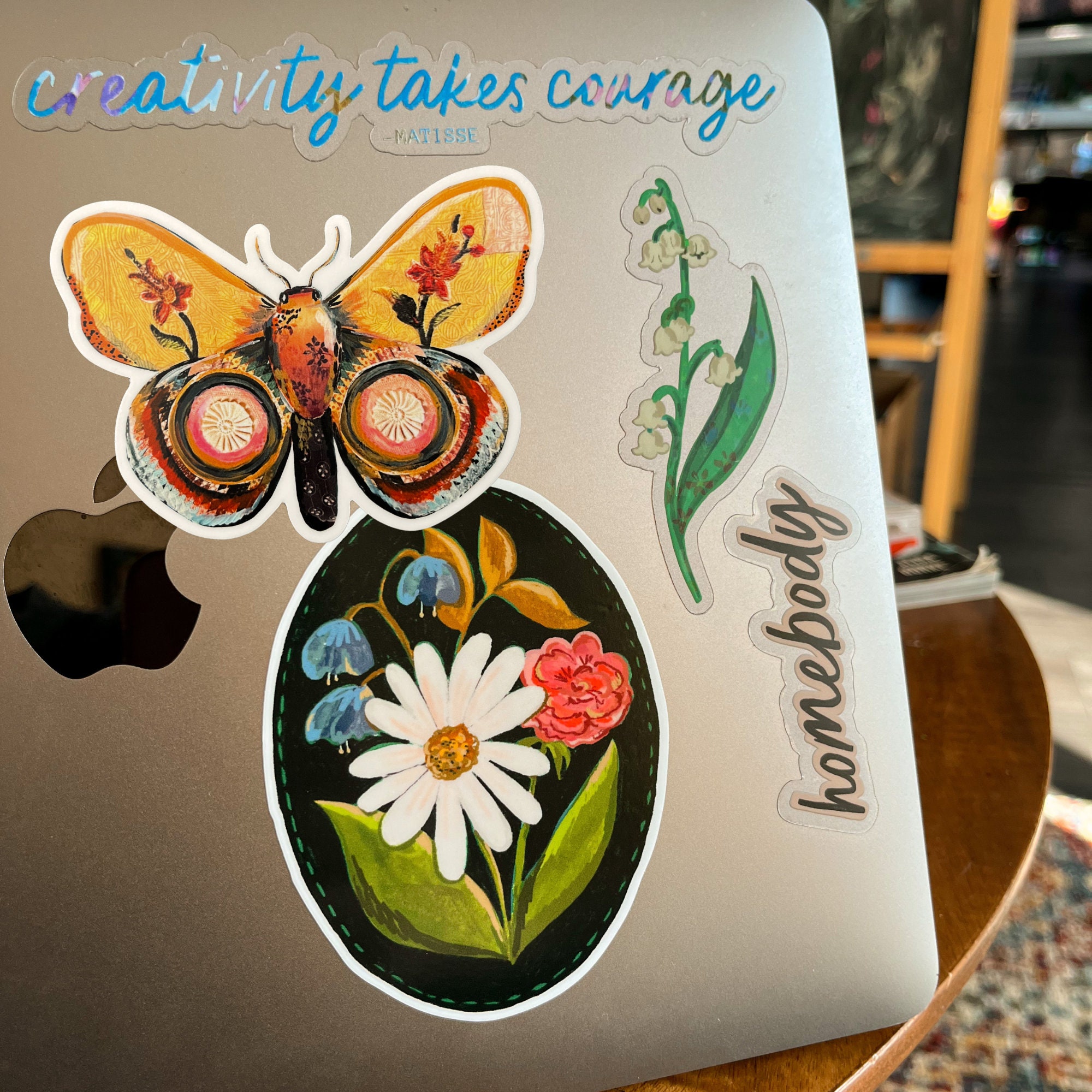 Boho Aesthetic Butterfly Sticker Pack, Granola Girl Aesthetic, Doily ...