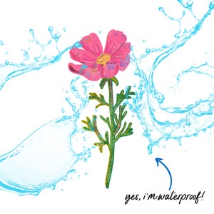 Cute Cosmo Flower Sticker - October Birth Flower Stickers, If Moms Were ...