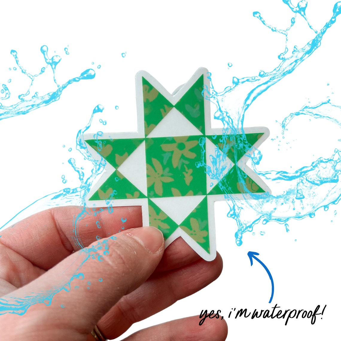 Ohio Star Quilt Block Sticker, Sewing Stickers, Quilting Stickers ...