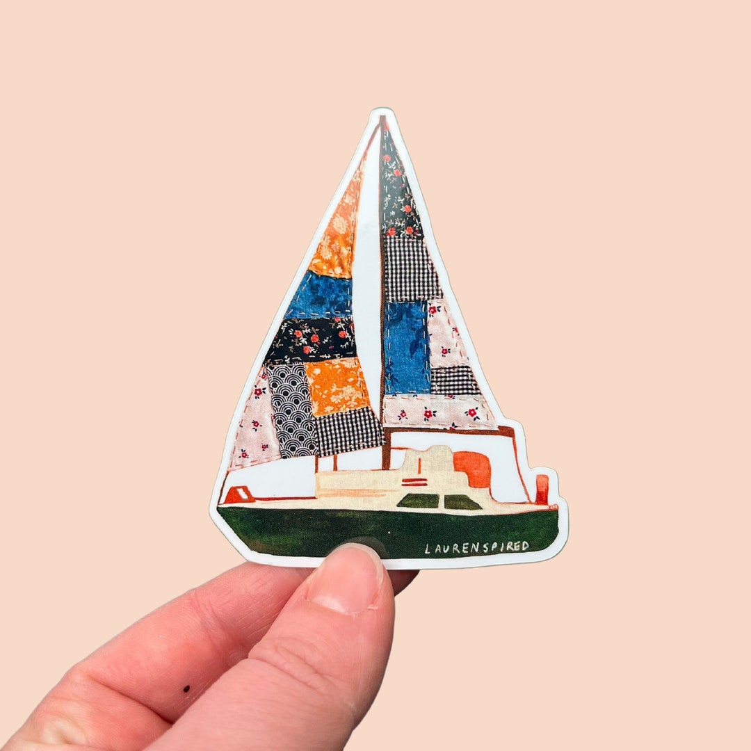 Sailboat Sticker, Boat Sticker, Nautical Stickers, Yeti Sticker Beach ...