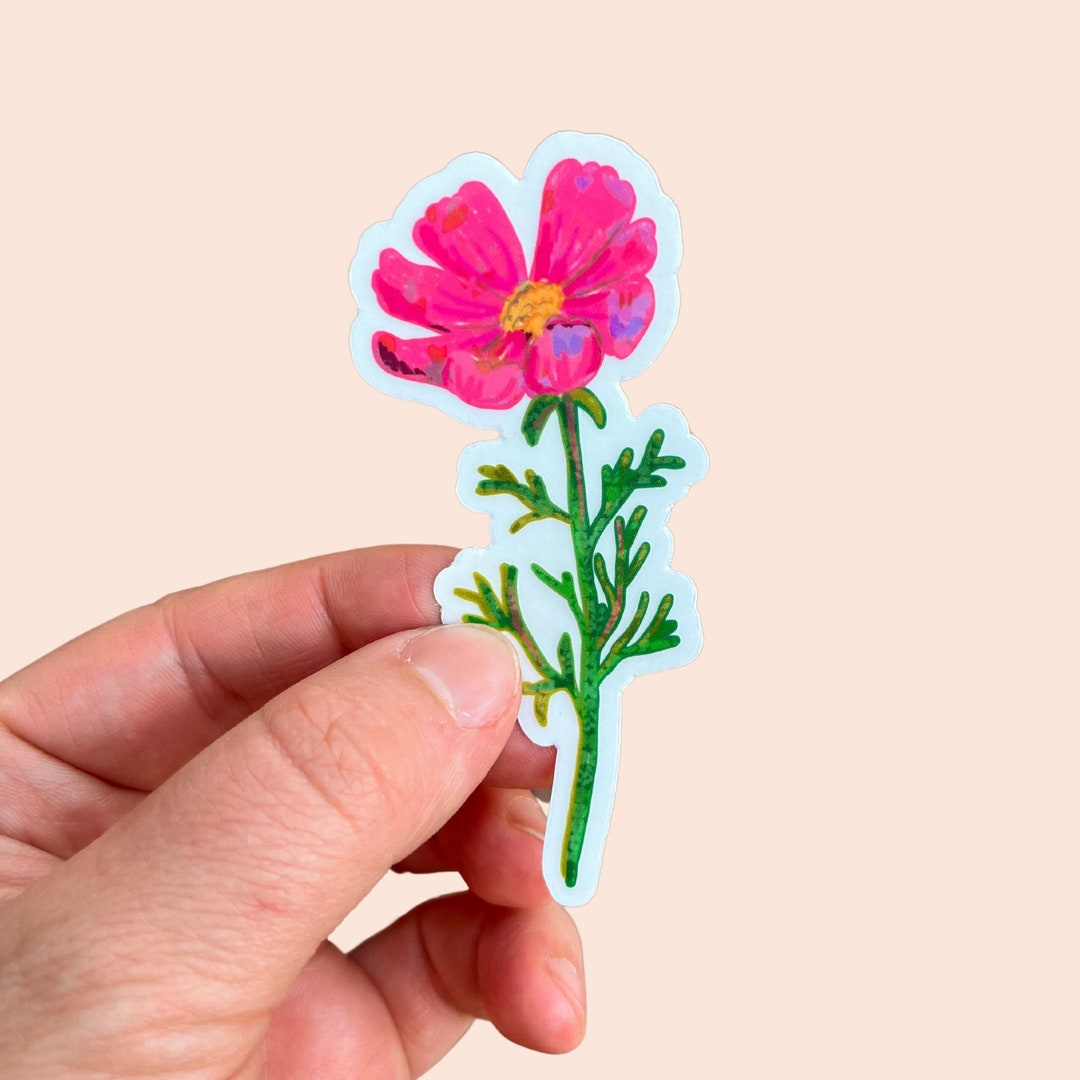 Cute Cosmo Flower Sticker - October Birth Flower Stickers, If Moms Were ...