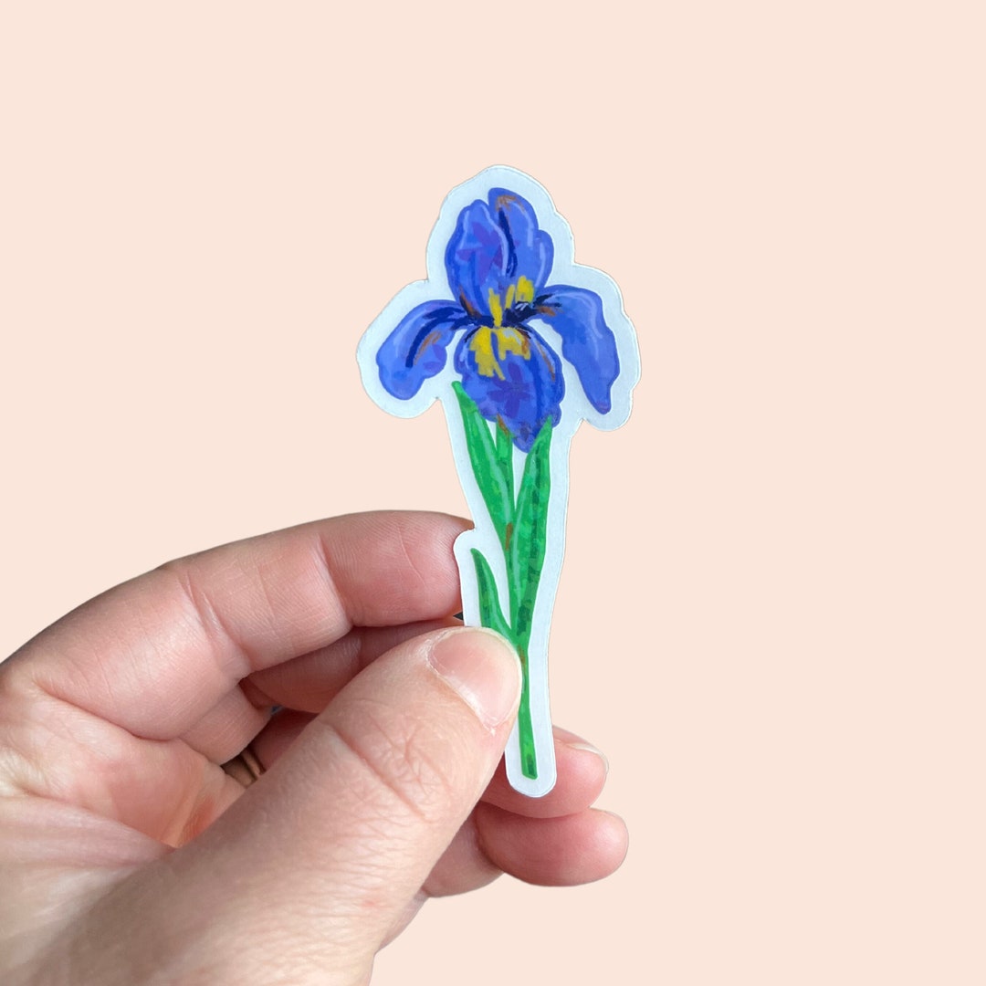 Iris Stickers February Birth Flower Stickers If Moms Were - Etsy