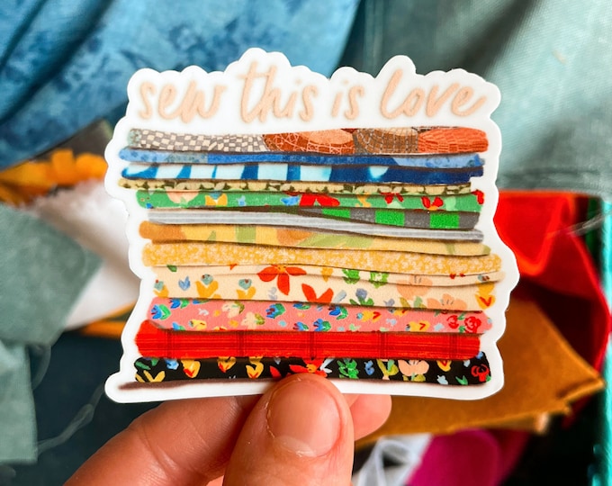Sew This is Love, Cute Sewing Stickers, Sewing Machine Sticker ...