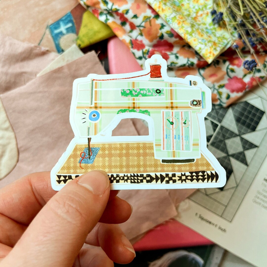 Retro Sewing Machine Sticker Quilt Sewing Stickers Vintage - Etsy