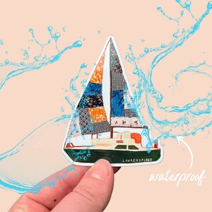 Sailboat Sticker, Boat Sticker, Nautical Stickers, Yeti Sticker Beach ...