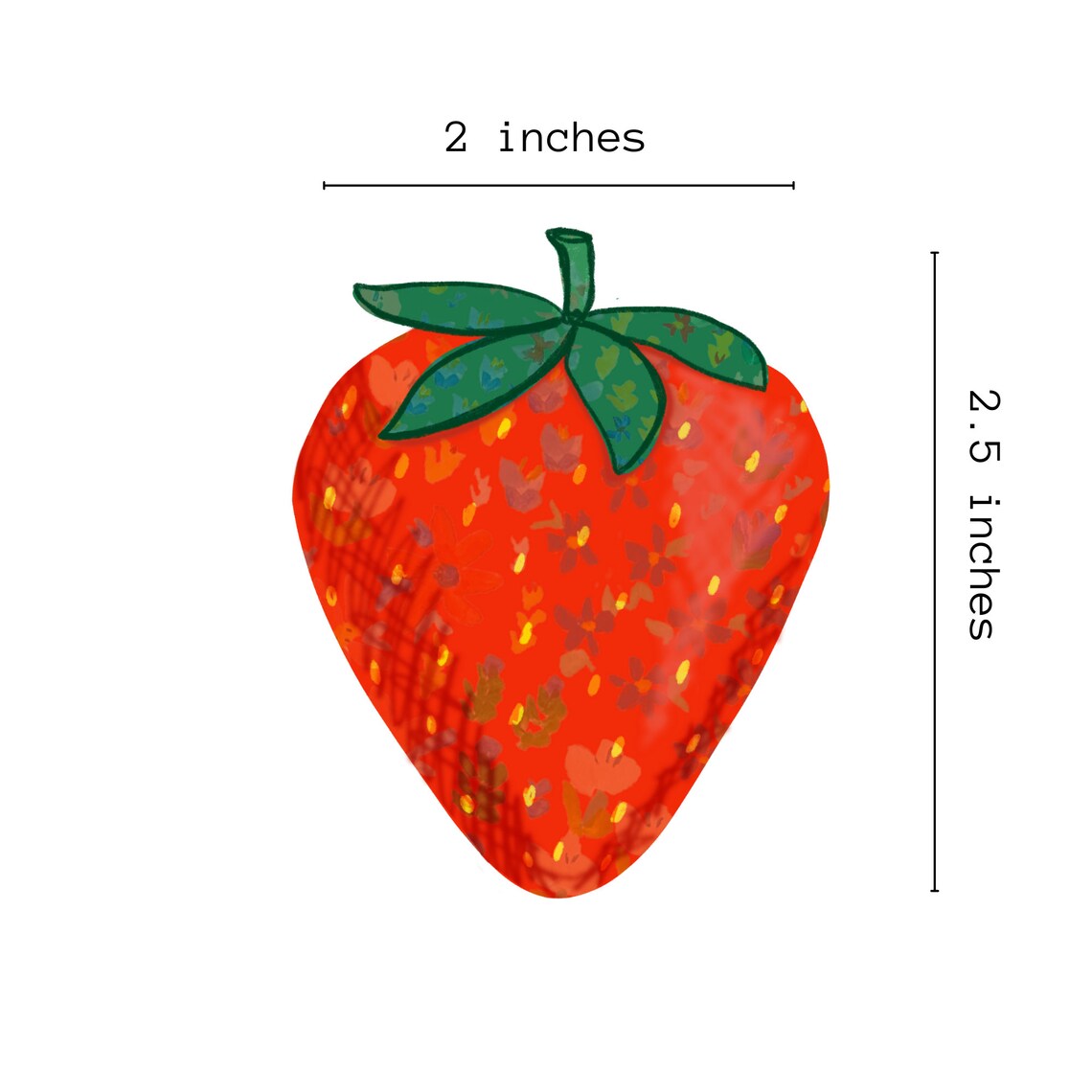 Strawberry Sticker Cute Strawberry Stickers for Water - Etsy