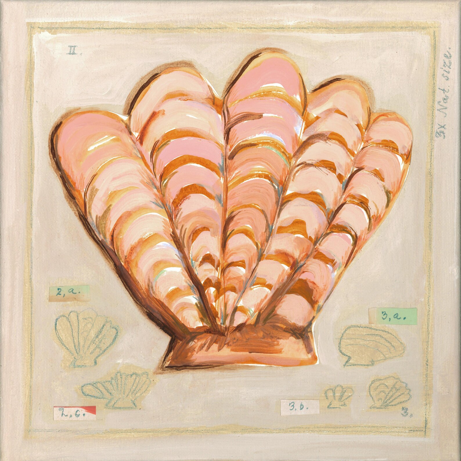 Pink Shell Square Art Print, Sea Shell Art Print, Coastal Granddaughter ...