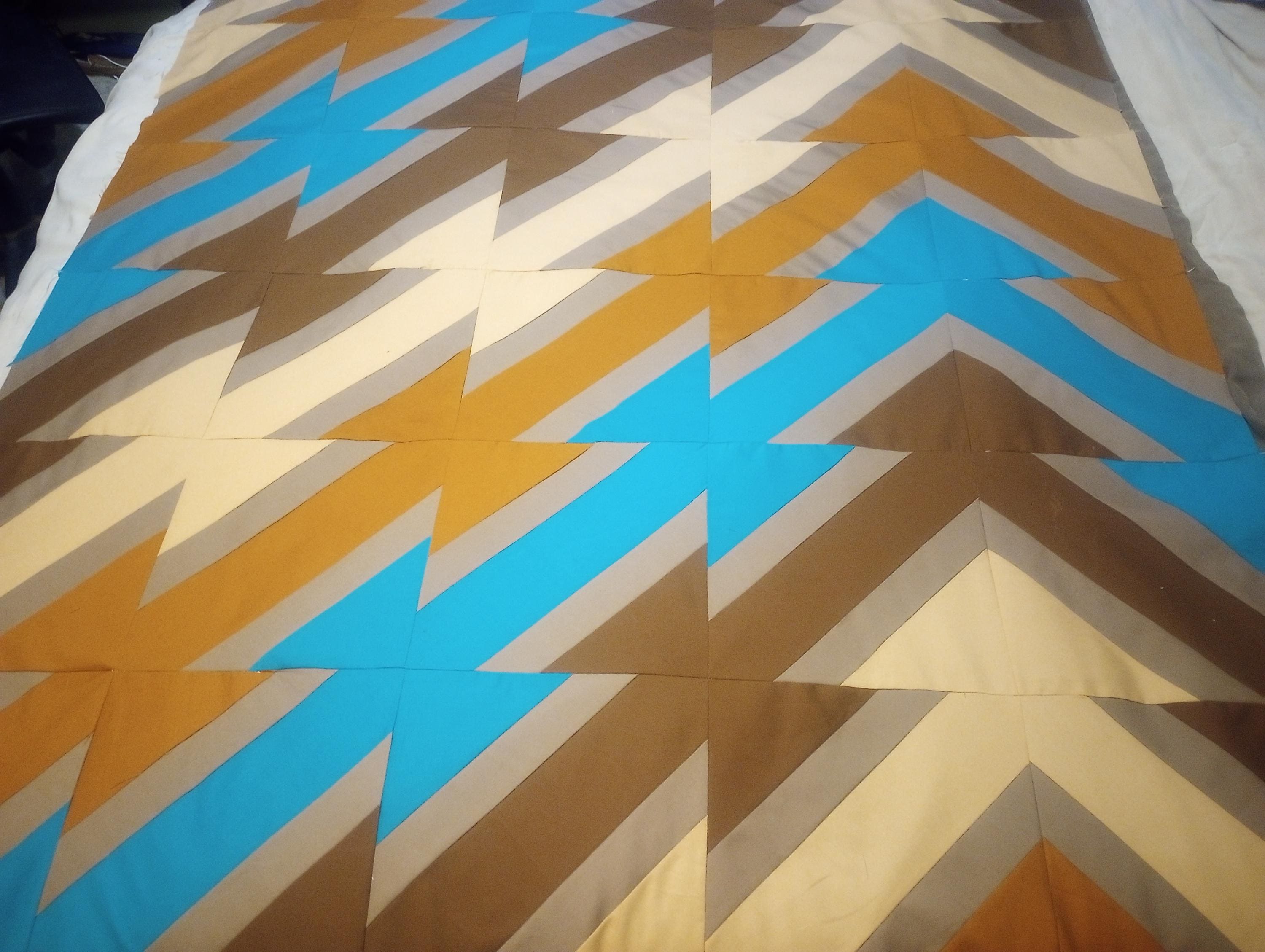 Southwestern Quilt Pattern - Throw or Queen - DIY Digital Template ...