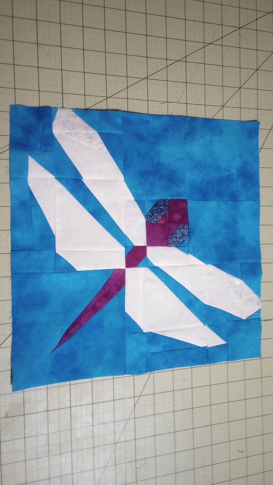 Dragonfly Quilt Block Pattern Traditional Piecing Digital Template - Etsy