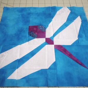 Dragonfly Quilt Block Pattern Traditional Piecing Digital Template - Etsy