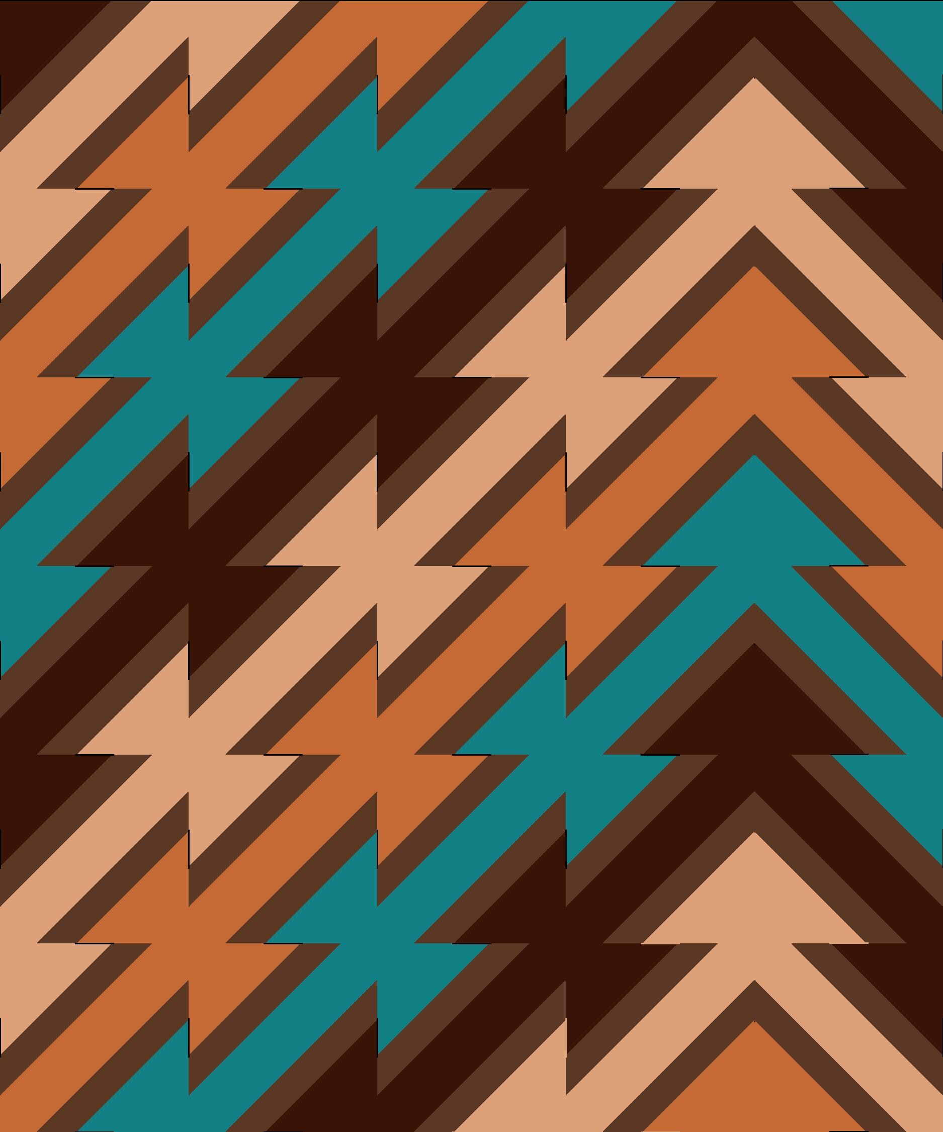 Southwestern Quilt Pattern - Throw or Queen - DIY Digital Template ...