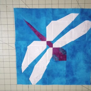 Dragonfly Quilt Block Pattern Traditional Piecing Digital Template - Etsy
