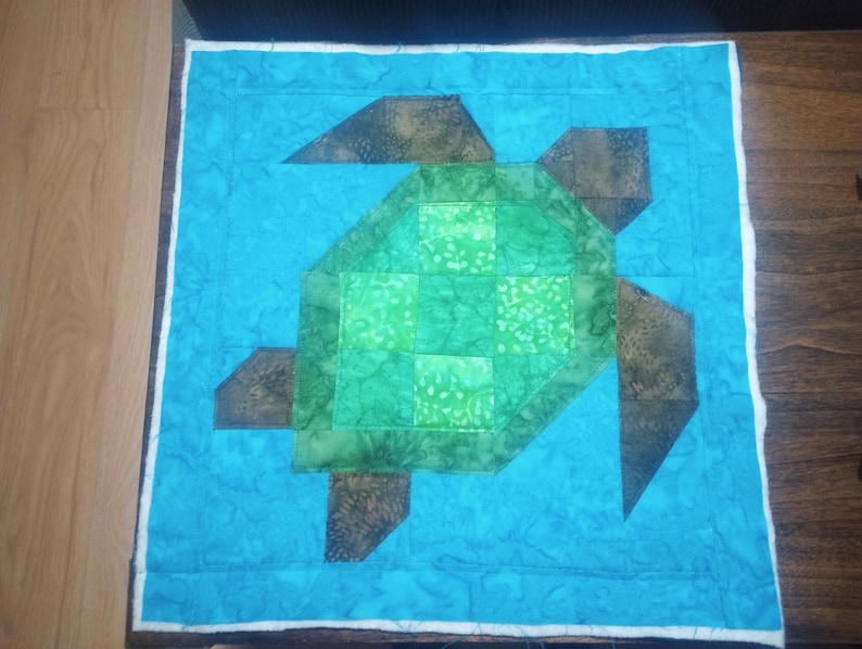 Turtle Quilt Block Pattern Traditional Piecing Digital Template - Etsy