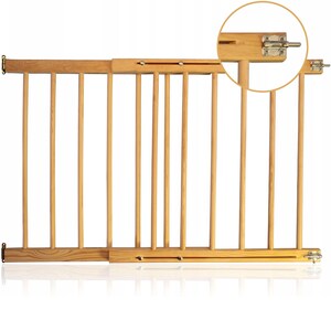 Versatile Wooden Baby Gate Extendable Stair Gates 28.3 to 48'' (72 ...